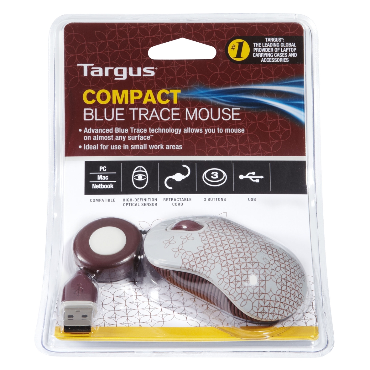 Targus Compact Blue Trace Mouse - Pattern