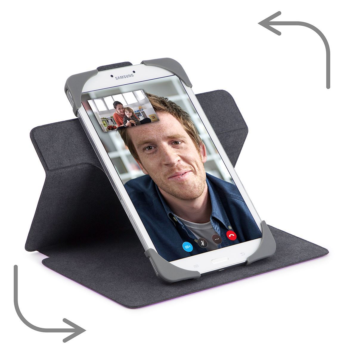 SafeFit 9-10 inch Rotating Universal Tablet Case - Purple