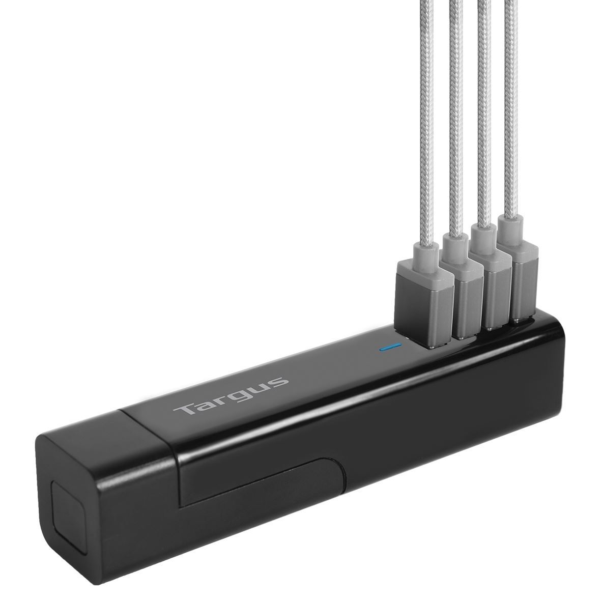 4-Way USB Fast Charger - Black