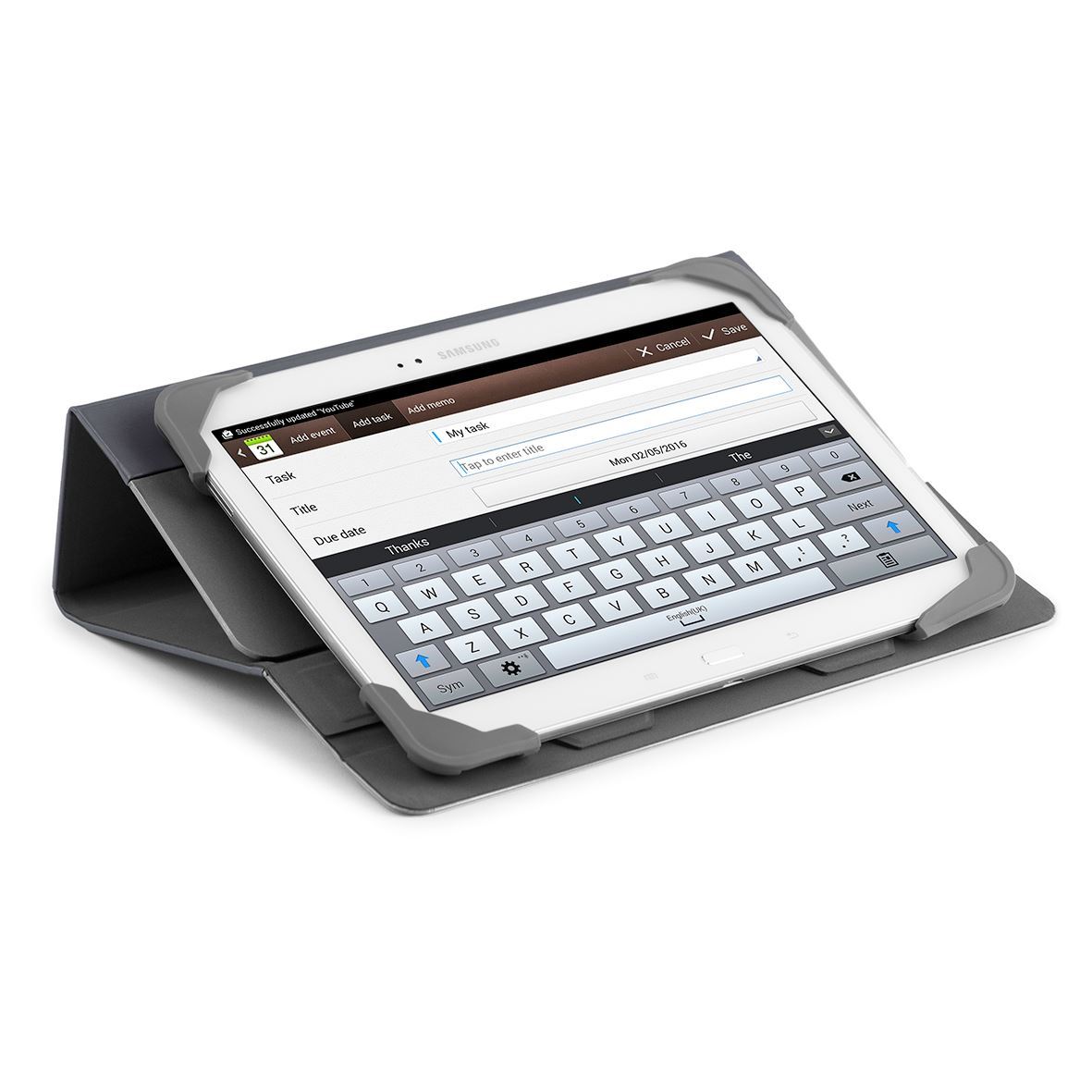 Fit N' Grip 7-8 inch Rotating Universal Tablet Case - Grey