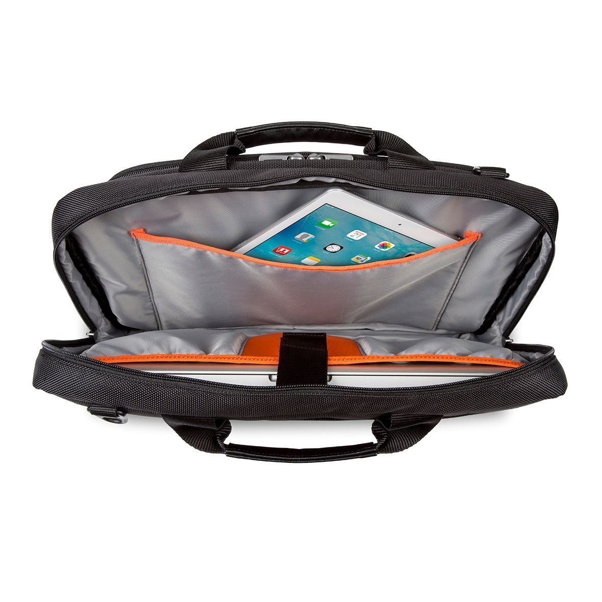 CitySmart 14,15,15.6" SlimlineTopload Laptop Case - Black/Grey