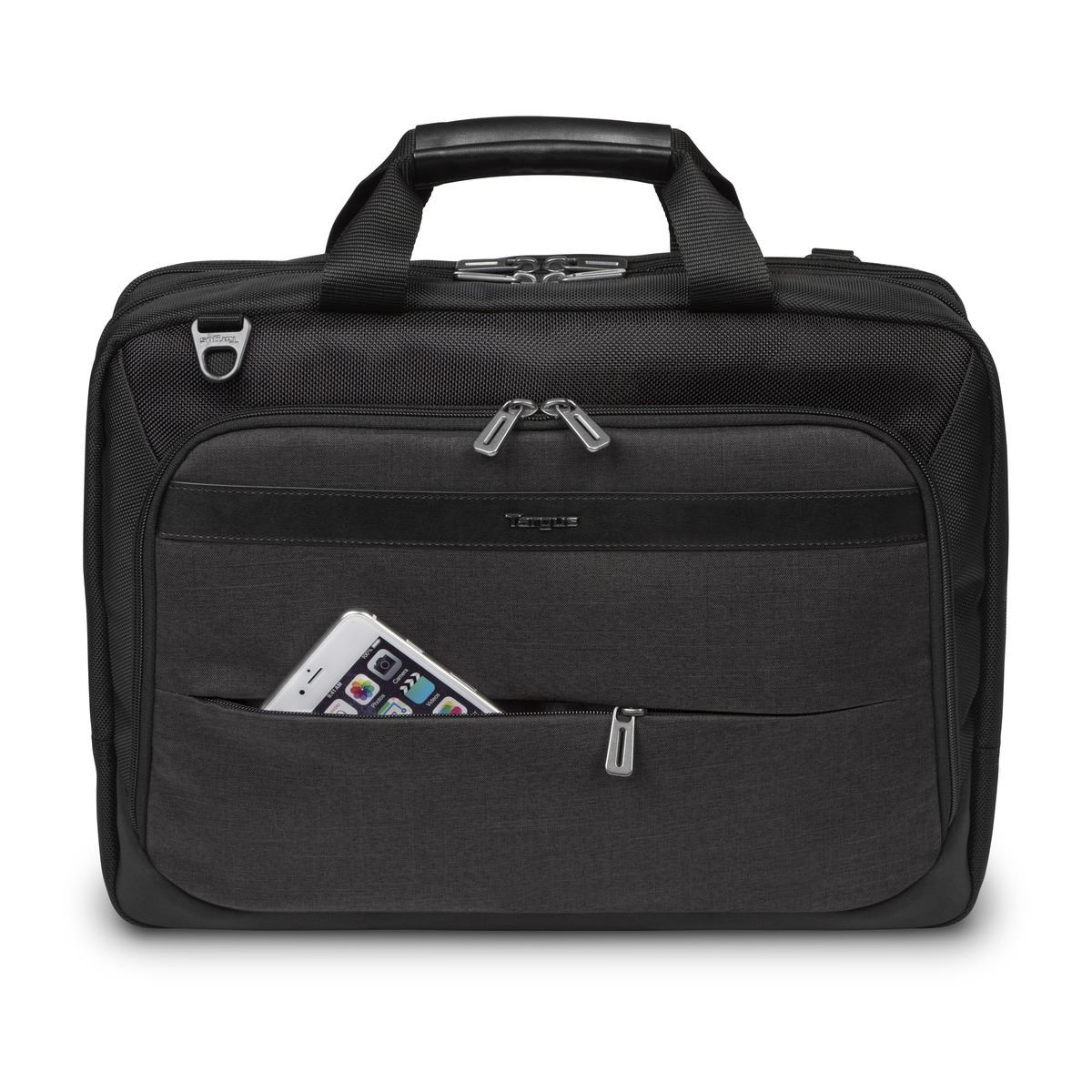 CitySmart 14,15,15.6" High Capacity Topload Laptop Case - Black/Grey