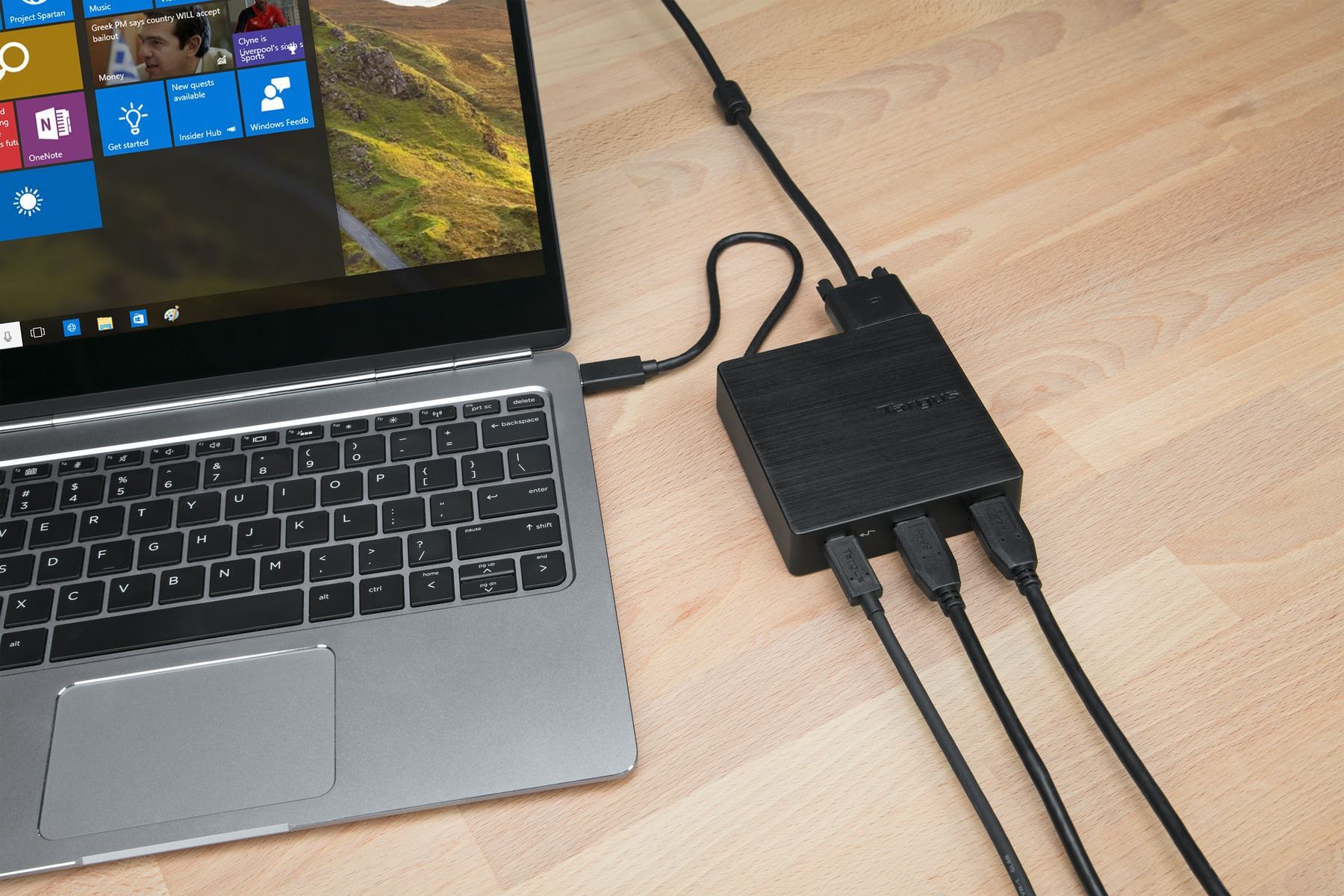 USB-C Travel Dock with Power Pass-Through