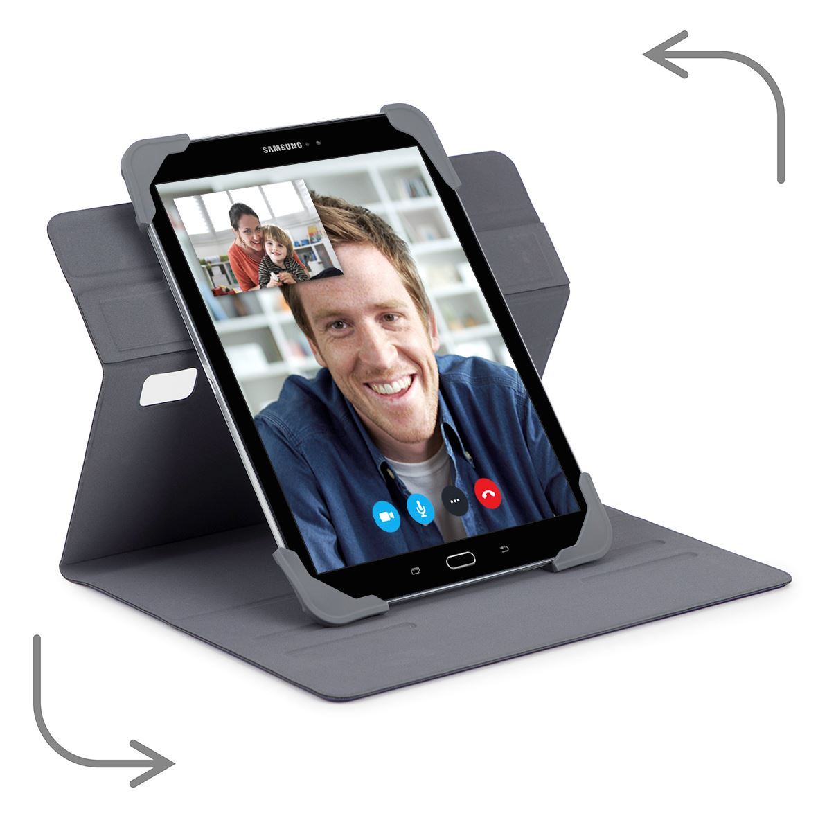 Pro-Tek 7-8 inch Rotating Universal Tablet Case - Black